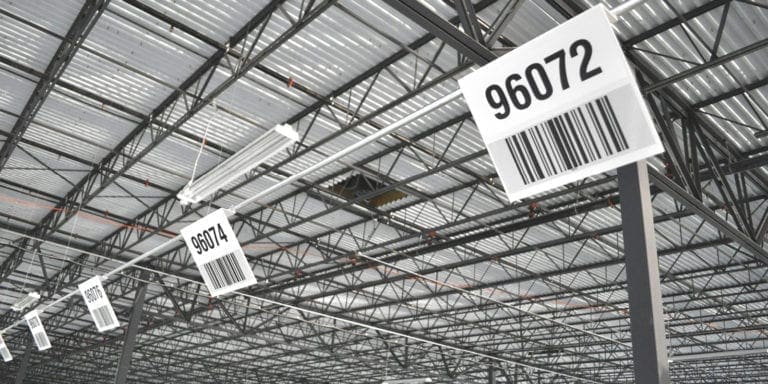Warehouse Bar Code & Hanging Signage - ASG Services