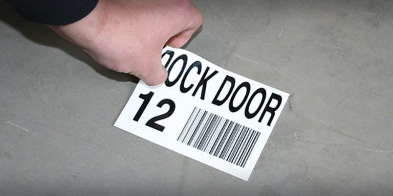 Adhesive Floor Labels for Bulk Storage Location ID