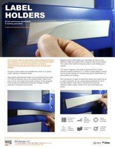 Warehouse Label Designs - ASG Services