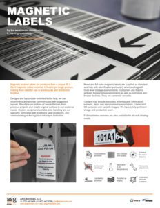 Warehouse Pallet Rack Location Labels - ASG Services