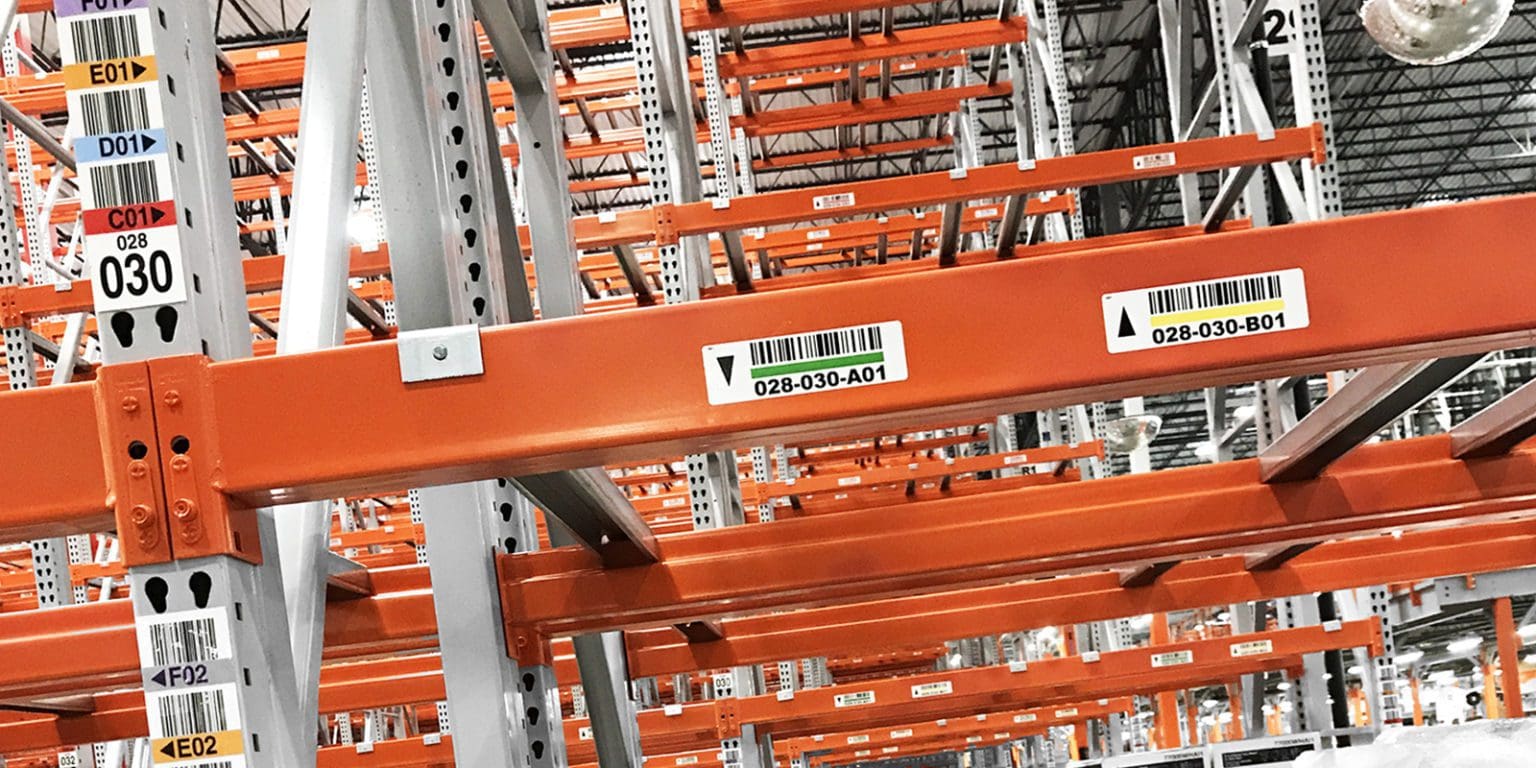 Warehouse Pallet Rack Location Labels - ASG Services